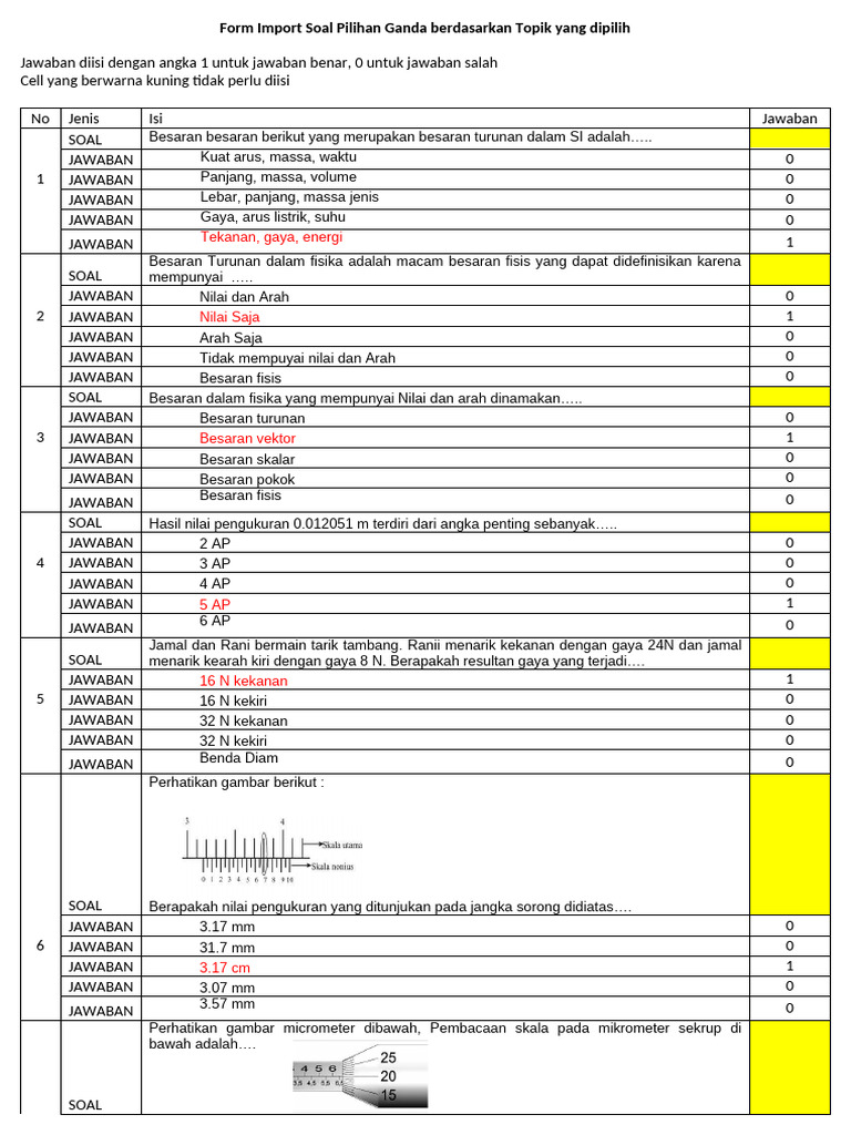 Nasrudin Soal Pts Fisika x | PDF