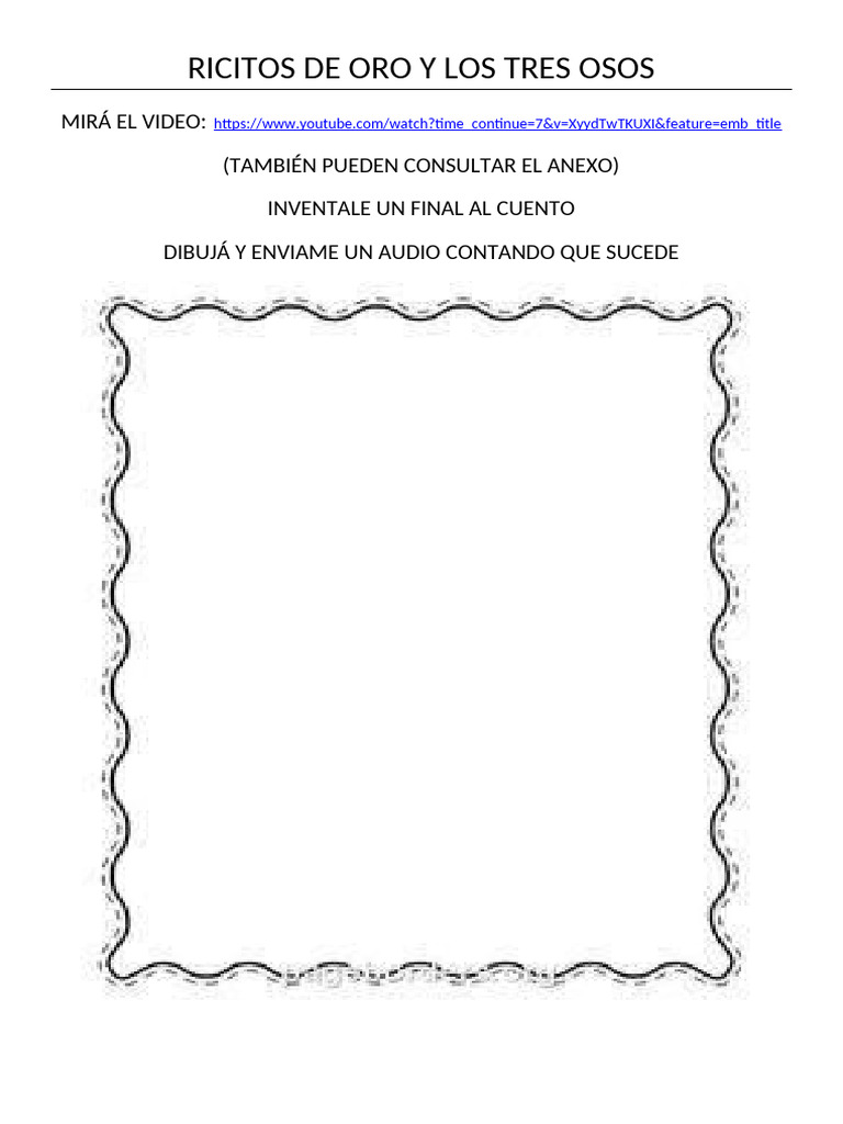 Actividades Creativas: Ricitos de Oro | PDF