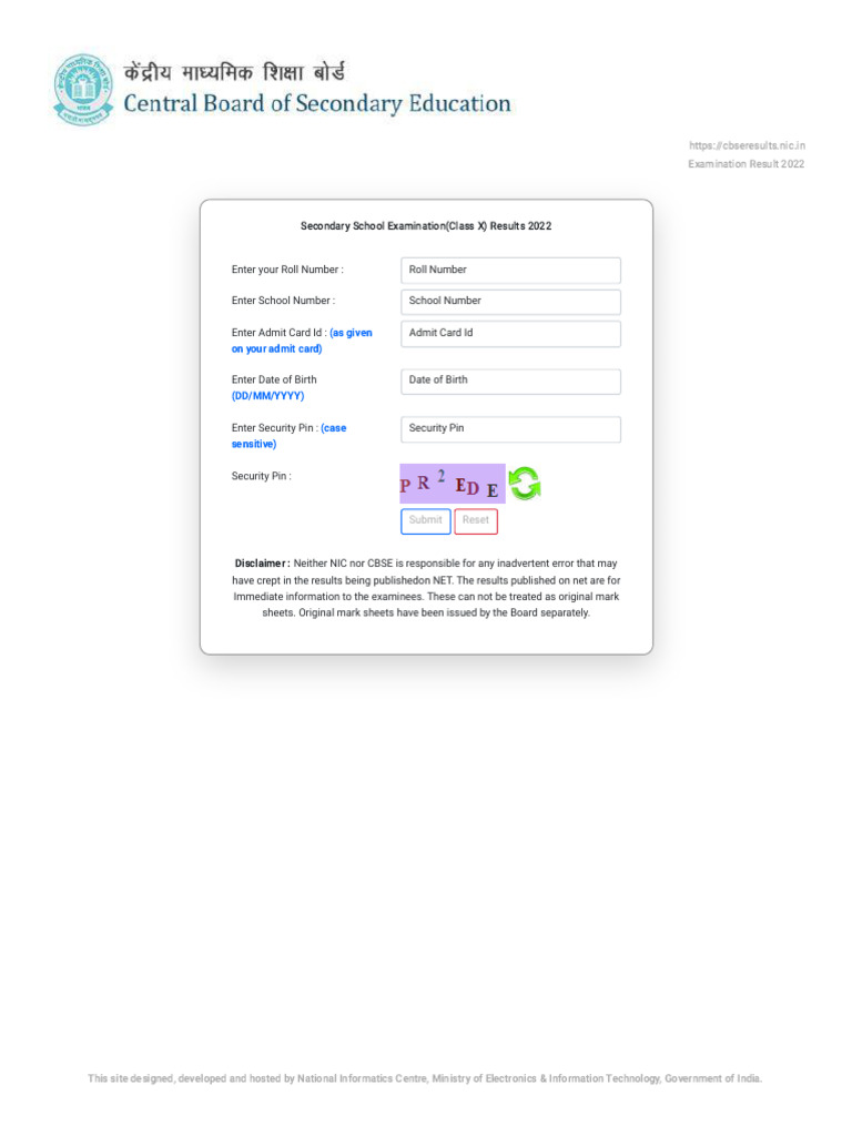 CBSE 10th Result - CBSEResultArchive | PDF