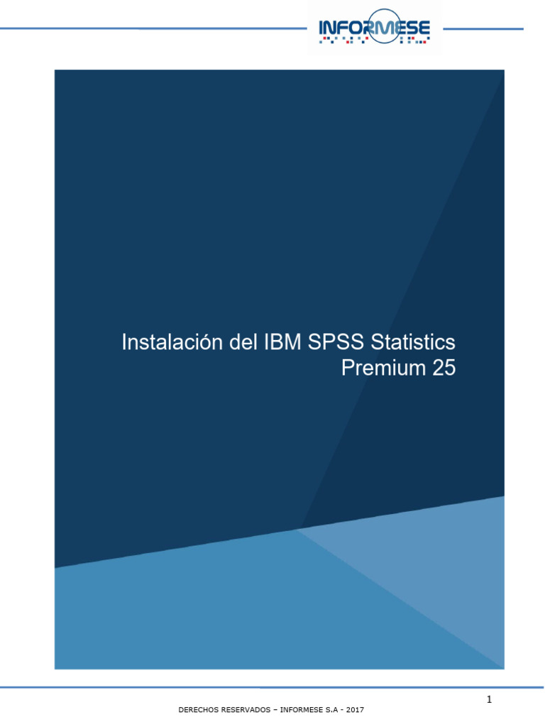 Instalación de SPSS Statistics 25 | PDF | Spss | Análisis de los datos