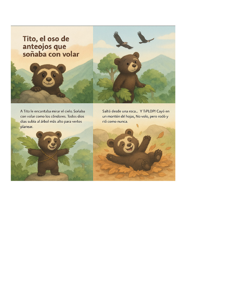 Tito Oso de Anteojos Cuento | PDF