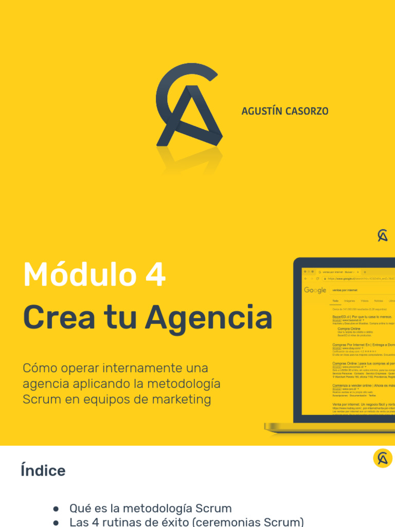 Modulo 4 - Crea Tu Agencia - 3 Hrs | PDF | Scrum (desarrollo de software)