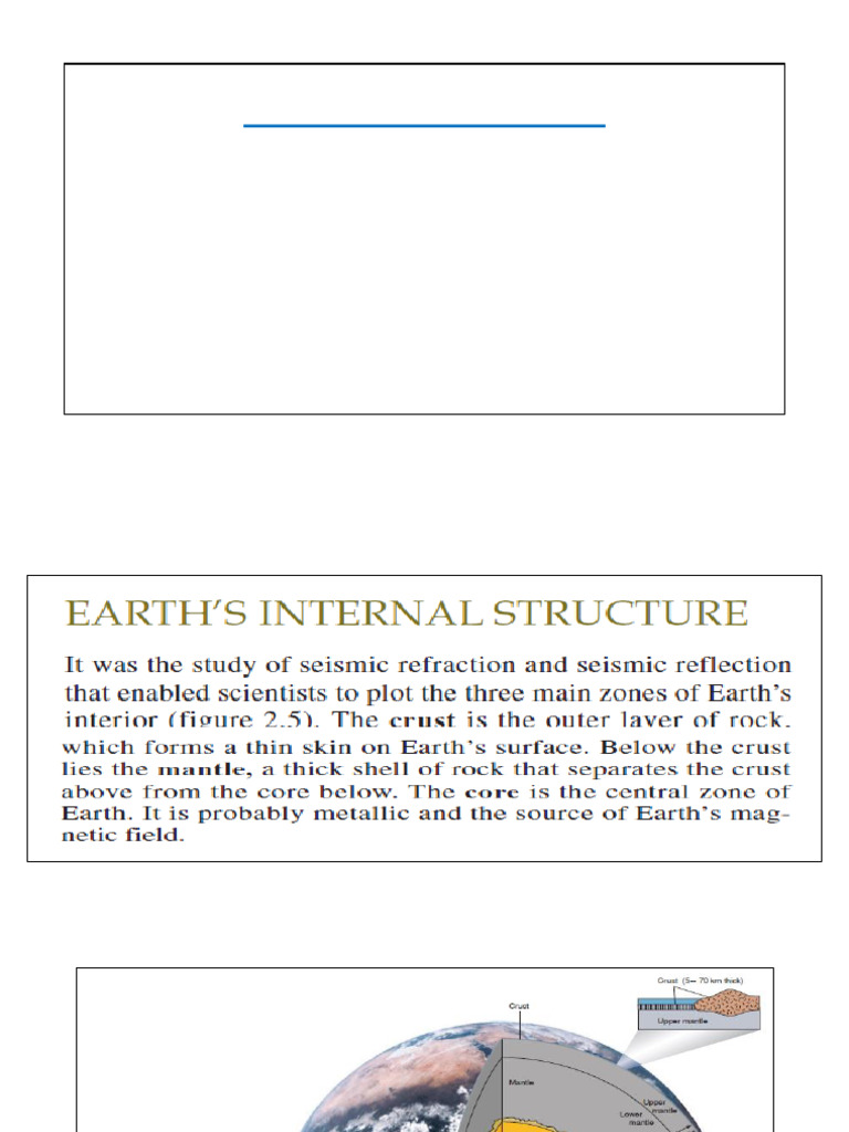 Lec#2.Internal Structure of The Earth & Plate Tectonics-1 | PDF | Plate ...