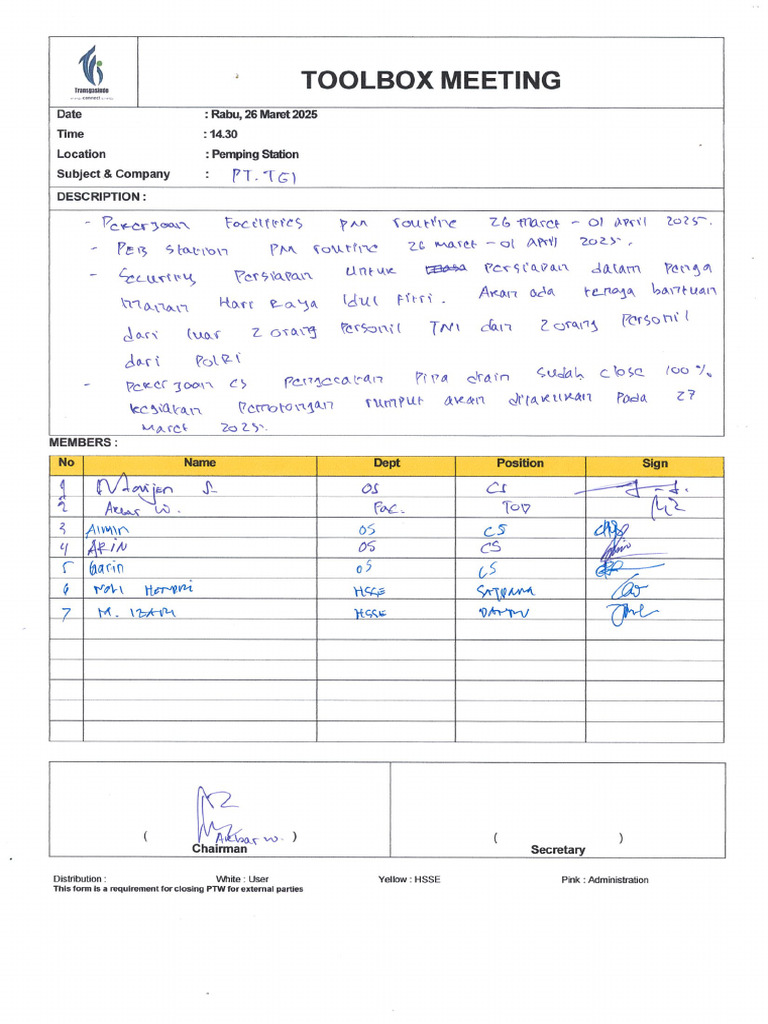ToolBox Meeting Weekly | PDF