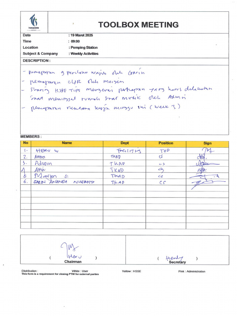 ToolBox Meeting Weekly | PDF