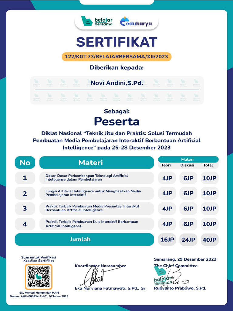 Sertifikat Novi | PDF