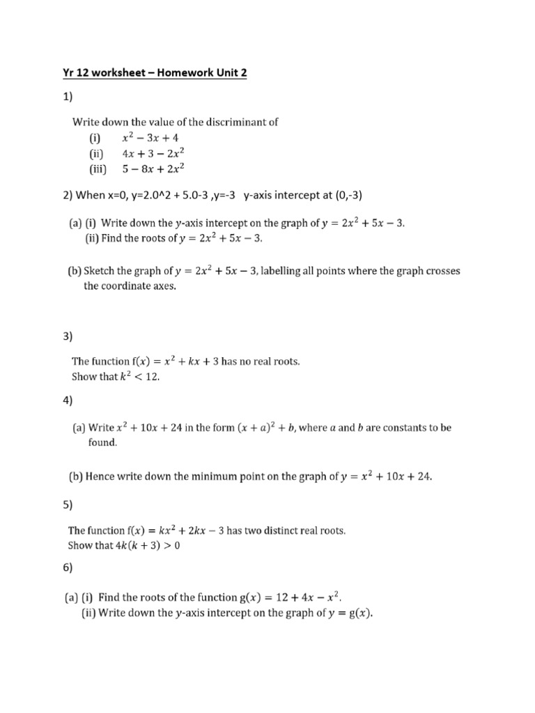Yr 12 Unit2 | PDF