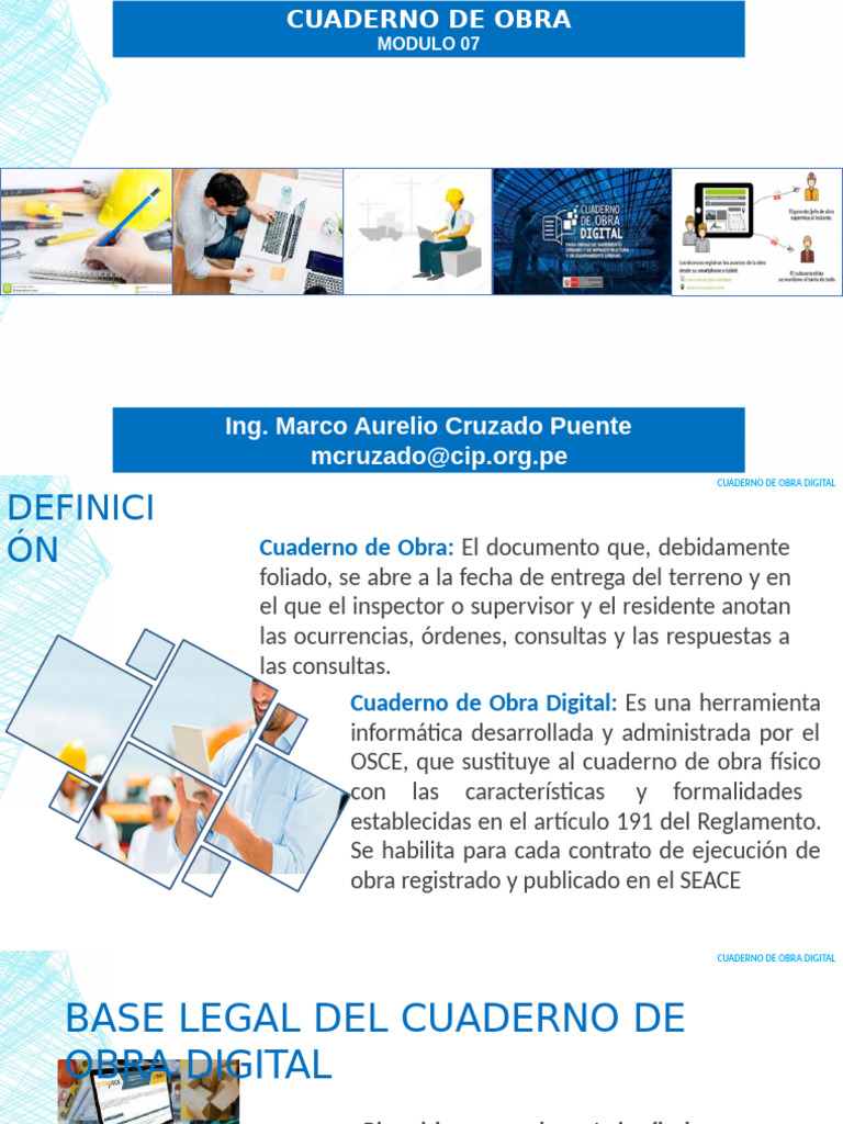 PPT Modulo 07 - Cuaderno de Obra | PDF