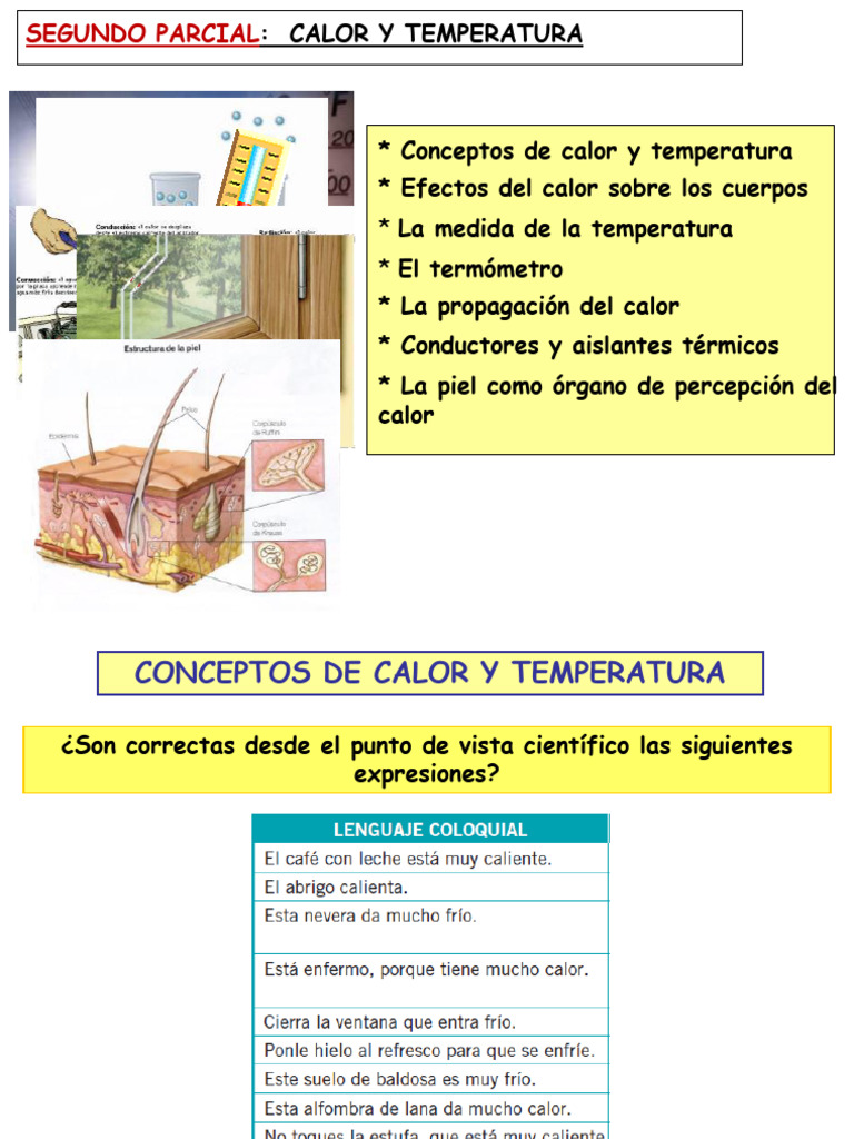 Presentacion Calor y Temperatura | PDF | Fahrenheit | Celsius