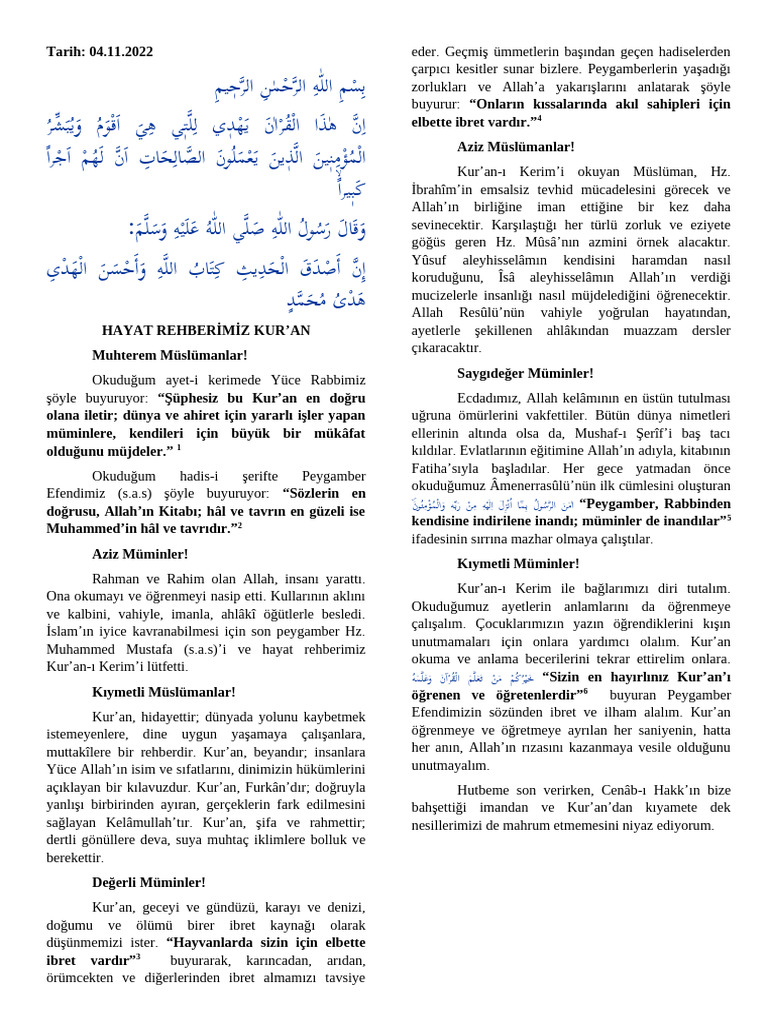 Hayat Rehberimiz Kuran | PDF