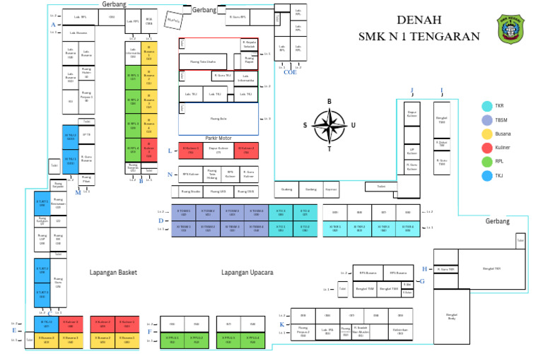 Denah SMK N 1 Tengaran Layout | PDF