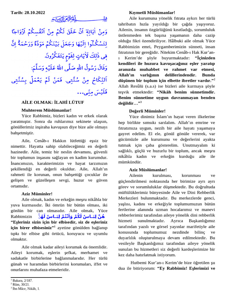 Aile Olmak Lahi Ltuf | PDF