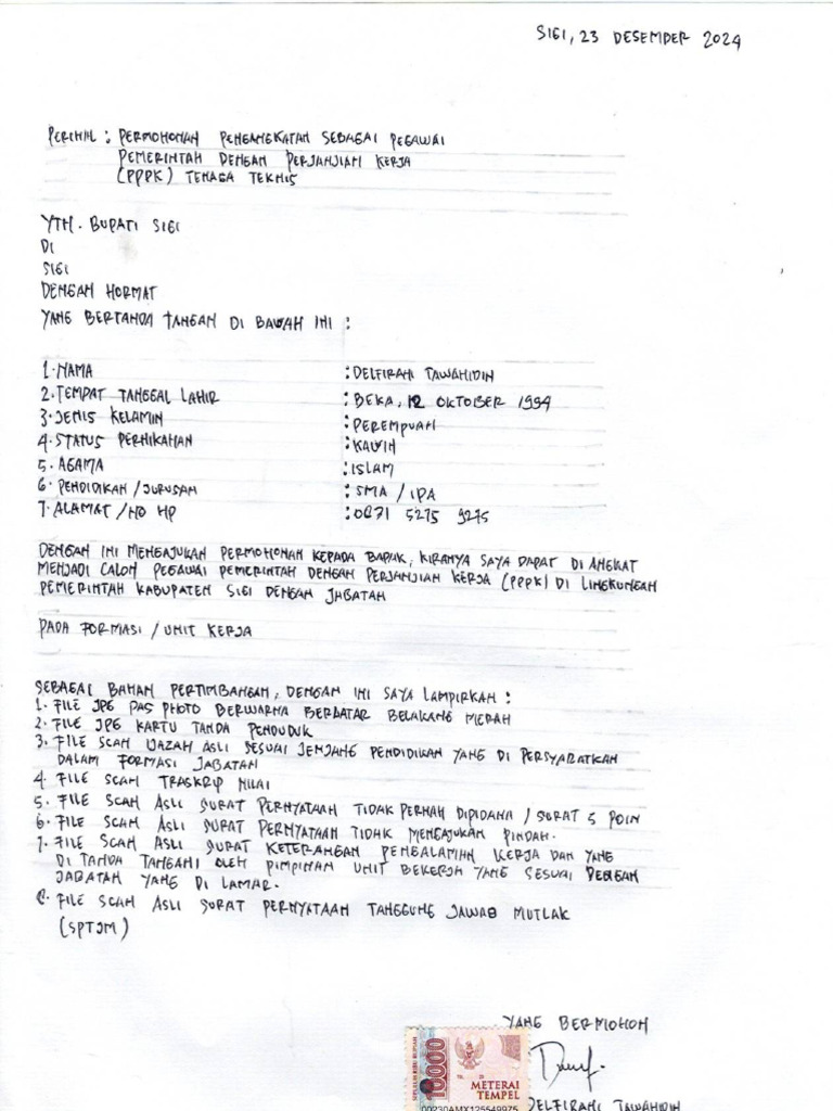 Surat Lamaran. | PDF