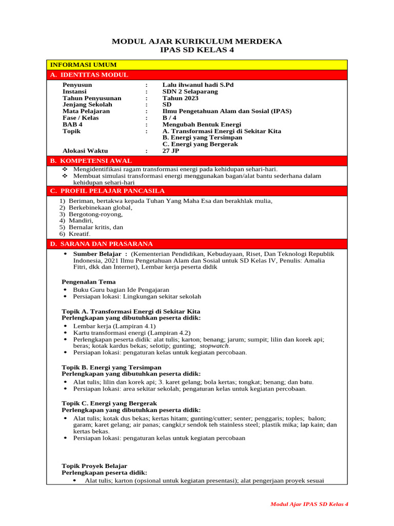BAB 4 - MA IPAS Kls 4 | PDF
