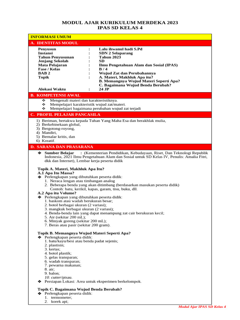 BAB 2 - MA IPAS Kls 4 | PDF
