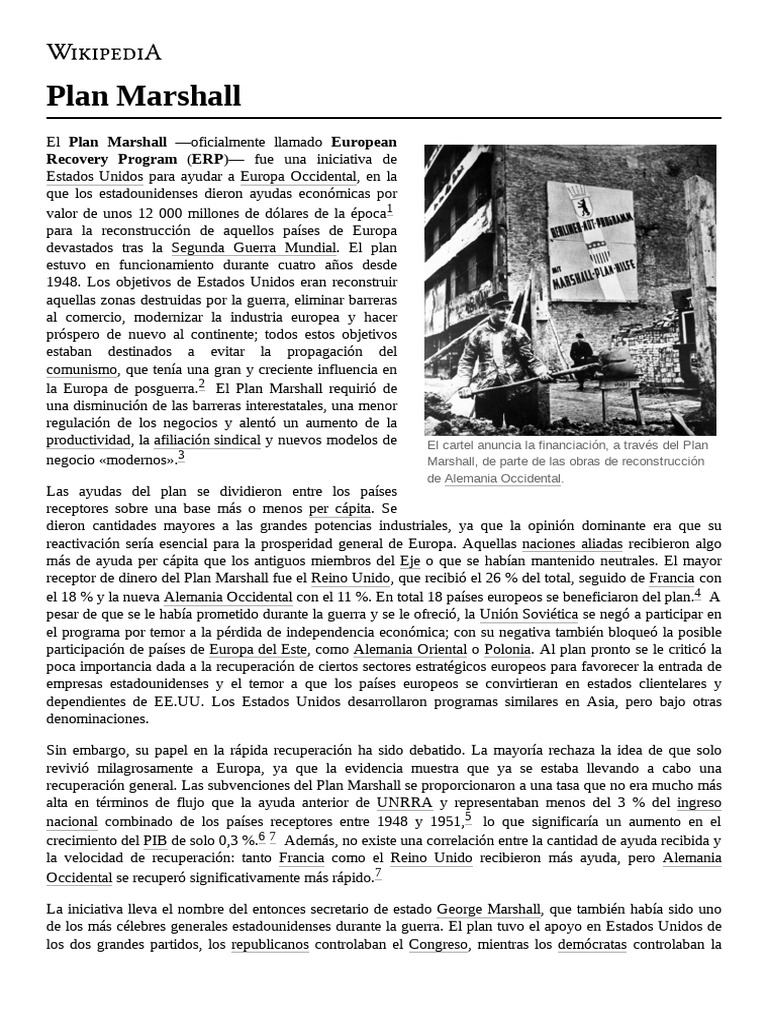 Plan Marshall | PDF | plan Marshall | Unión Soviética