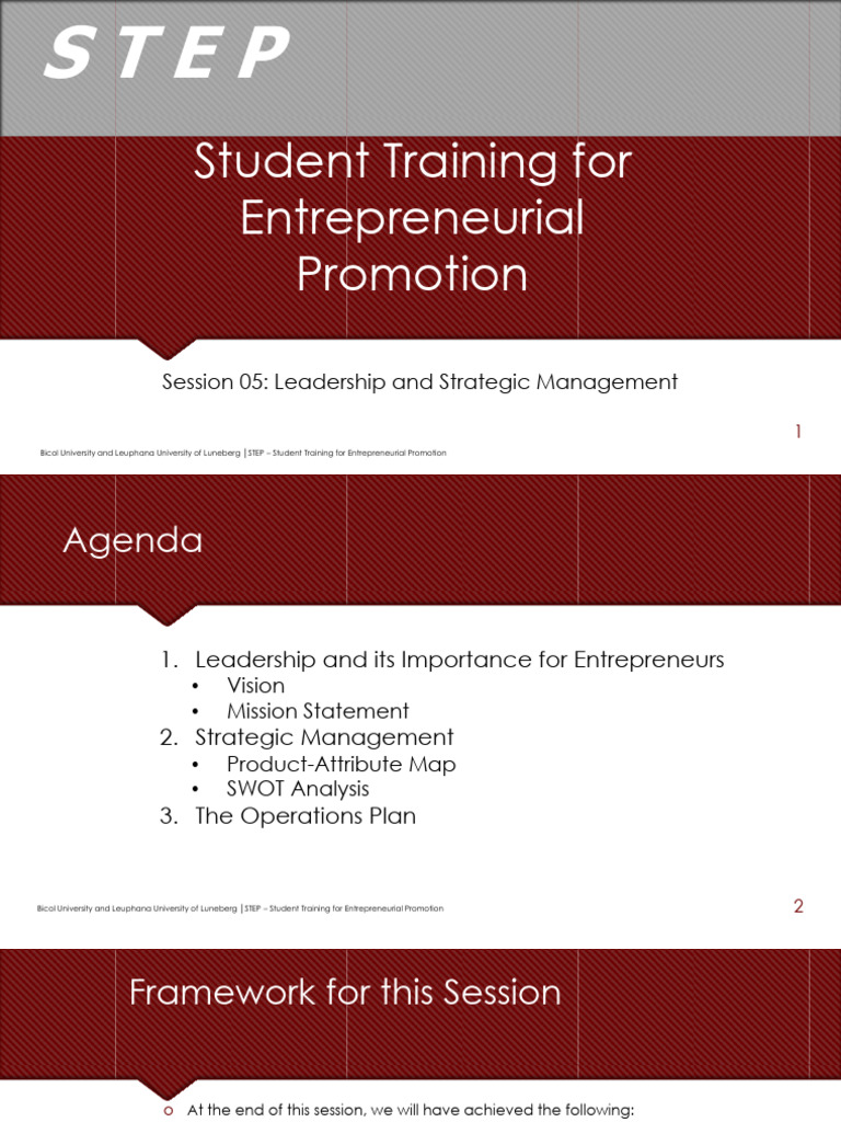 Module 2 Session 3 - The Entrepreneur and His Strategies | PDF | Swot Analysis | Strategic ...