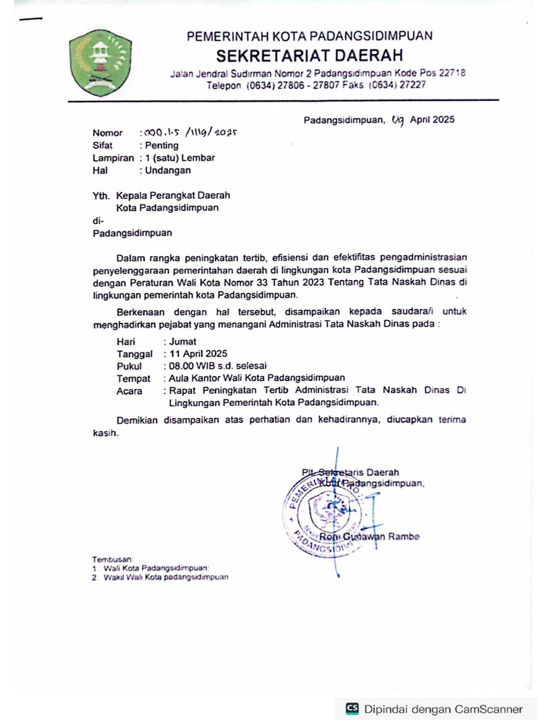 Notulen Rapat Tata Naskah Dinas | PDF