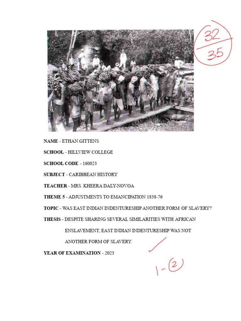 ETHAN GITTENS-F5-SBA2023-Final | PDF | Slavery | Atlantic Slave Trade