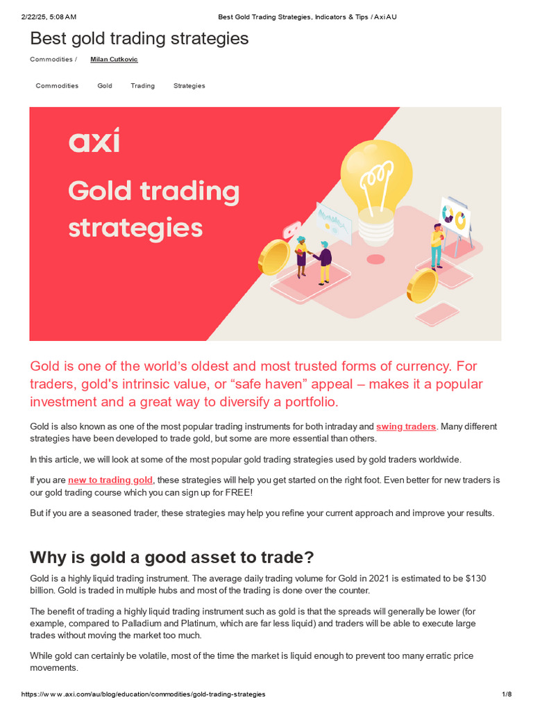 Best Gold Trading Strategies, Indicators & Tips - Axi AU | PDF | Gold ...