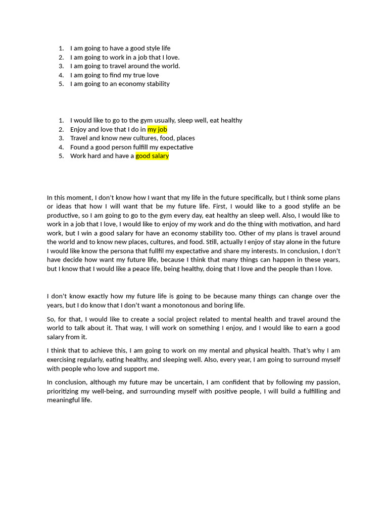I Am Going To Have A Good Style Life | PDF | Psychology | Behavioural ...