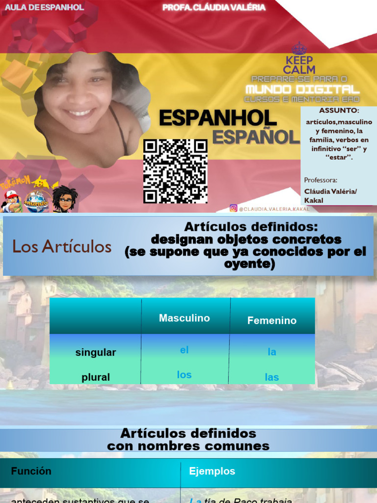 Artículos, La Família, Masculino y Femenino Espanhol | PDF | Sustantivo ...