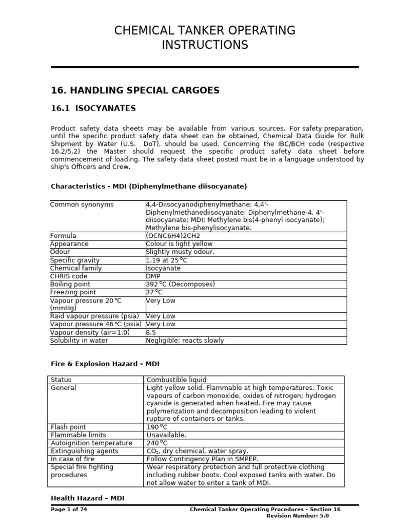 Chemical Section 16 - Handling Special Cargoes | PDF | Carbon Dioxide ...