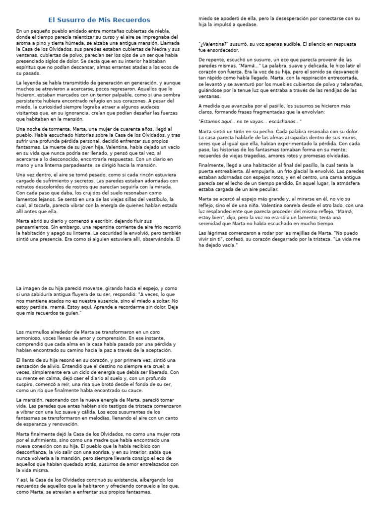 El Susurro de Mis Recuerdos | PDF