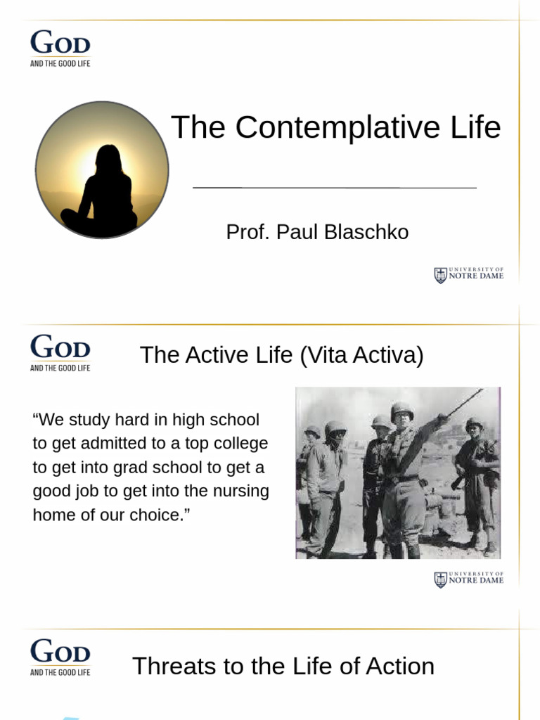 Presentation 27, The Contemplative Life | PDF | Christian Mysticism