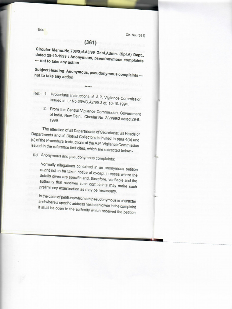 Anonymous Circular | PDF