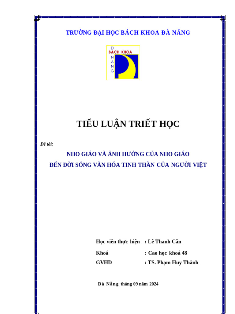Tieu Luan Triet Hoc K48 | PDF