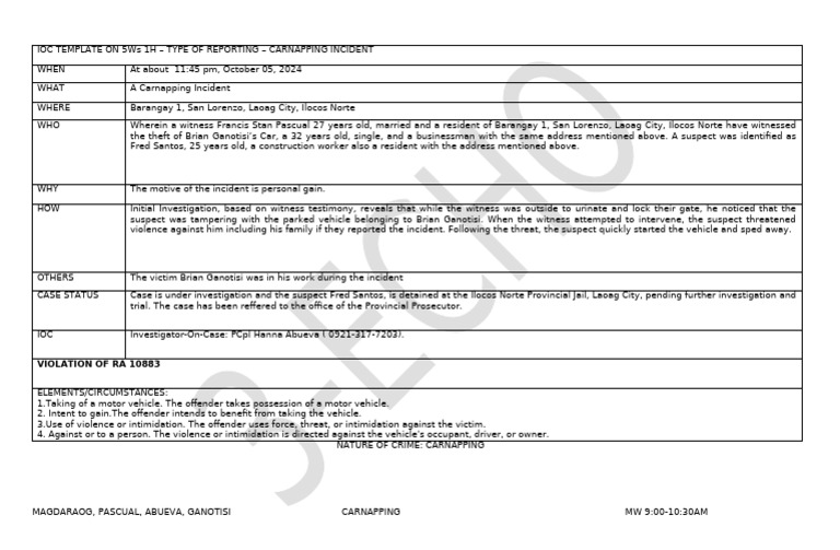 Finalize 5 W1 H | PDF