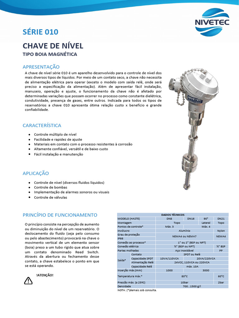Catalogo Nivetec S010 Nivetec | PDF | Relé | Eletricidade