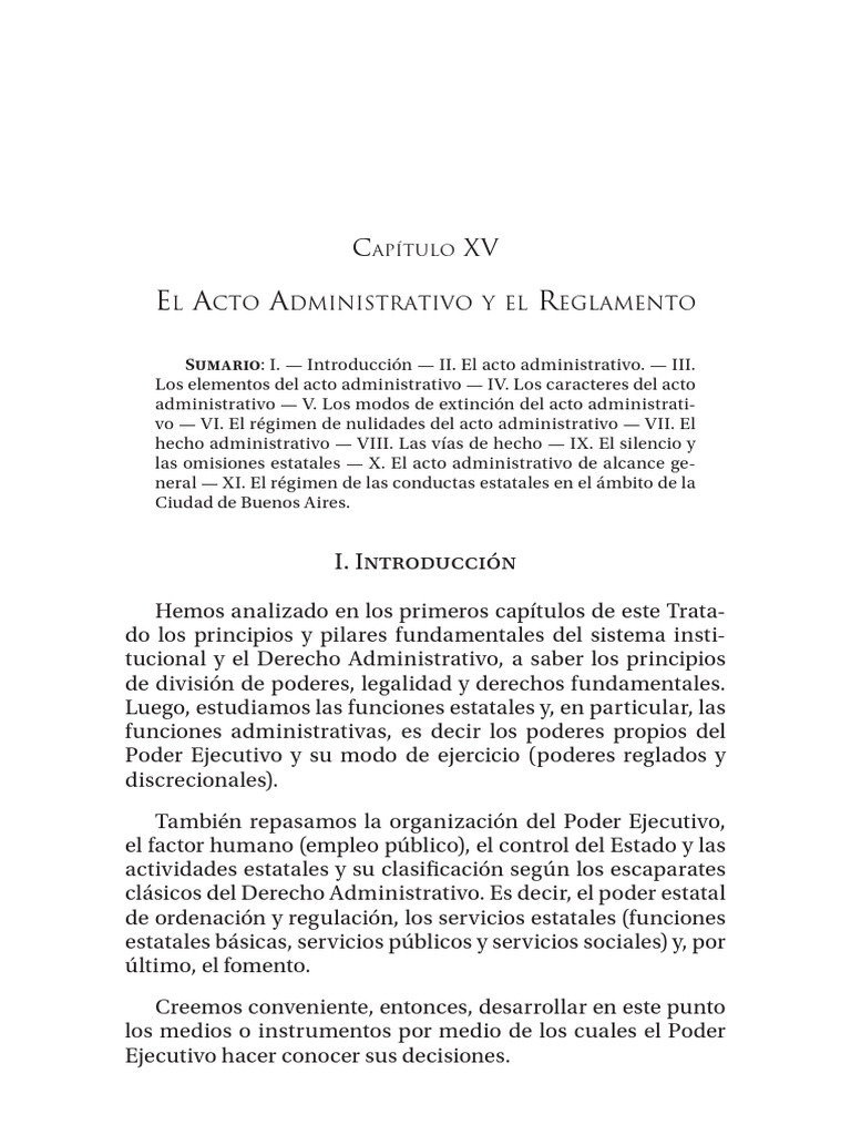 El Acto Administrativo y El Reglamento - Balbín | PDF | Regulación | Ejecutivo (gobierno)