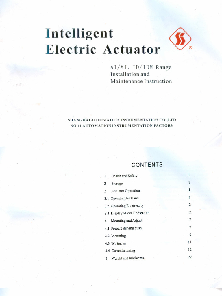 Intelligent Electric Actuator | PDF