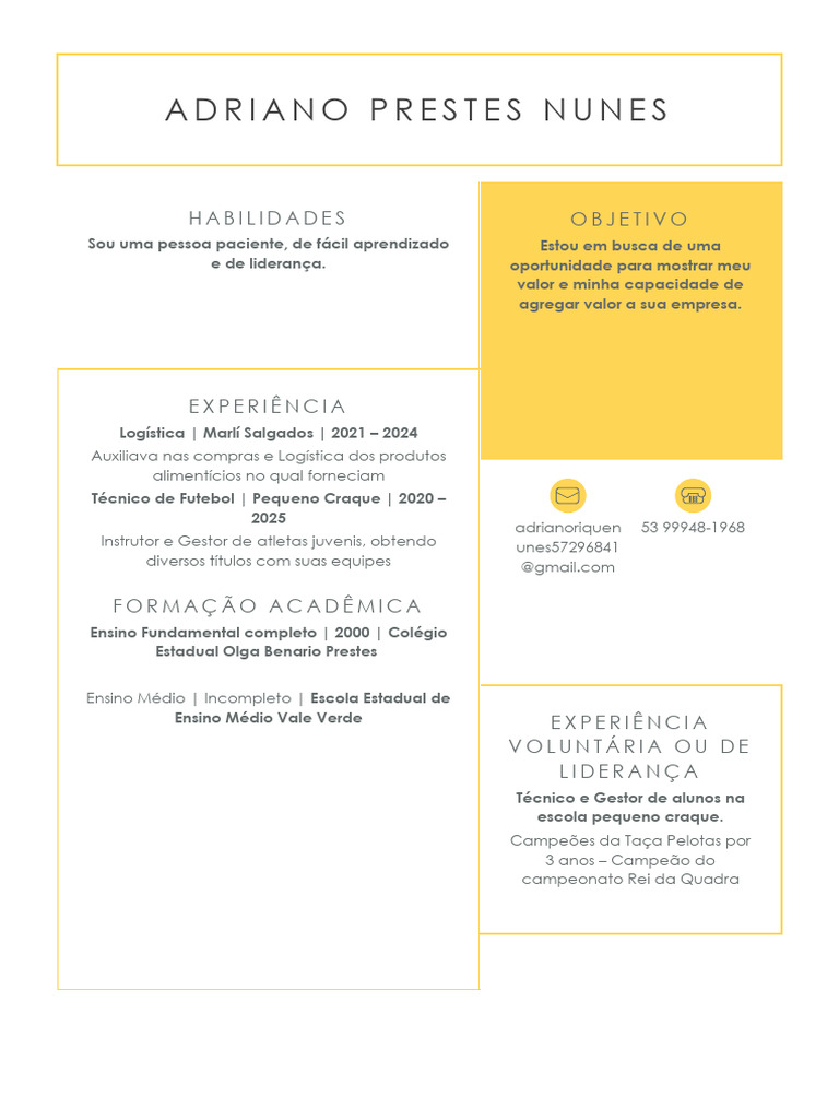 curriculo Adriano Prester | PDF