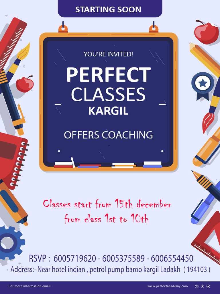 Perfect Classes Kargil Invitation | PDF