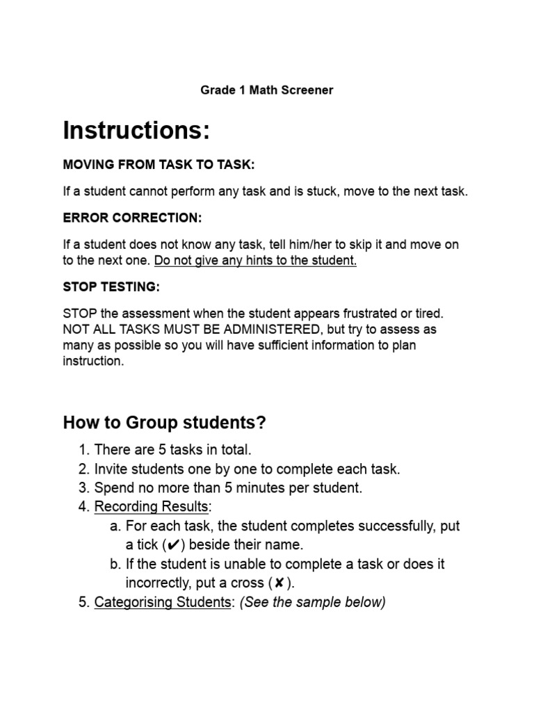 Math Screeners and Answer Key Complete | PDF | Multiplication | Mathematics