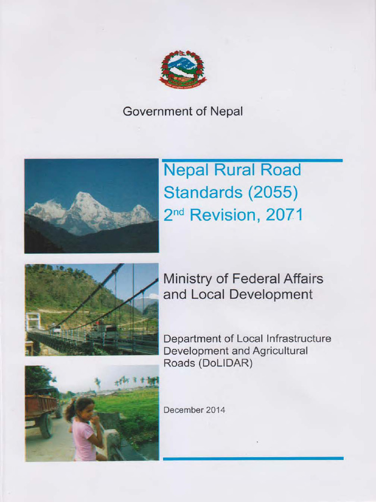 Nepal Rural Road Standards 2071 Revision | PDF | Trailer (Vehicle) | Truck
