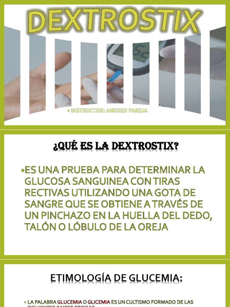 ¿Qué es el Dextrostix y su uso? | PDF