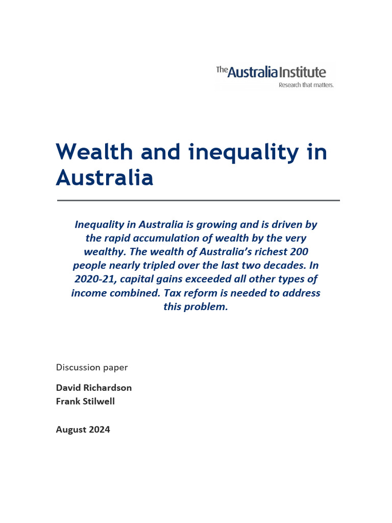 P1689 Wealth and Inequality | PDF | Cost Of Living | Taxes