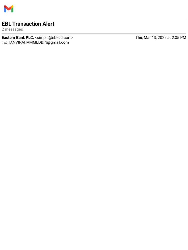 Gmail - EBL Transaction Alert | PDF
