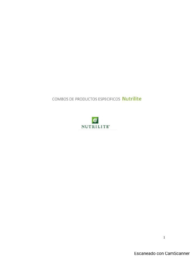 Combos Nutrilite 2007 | PDF