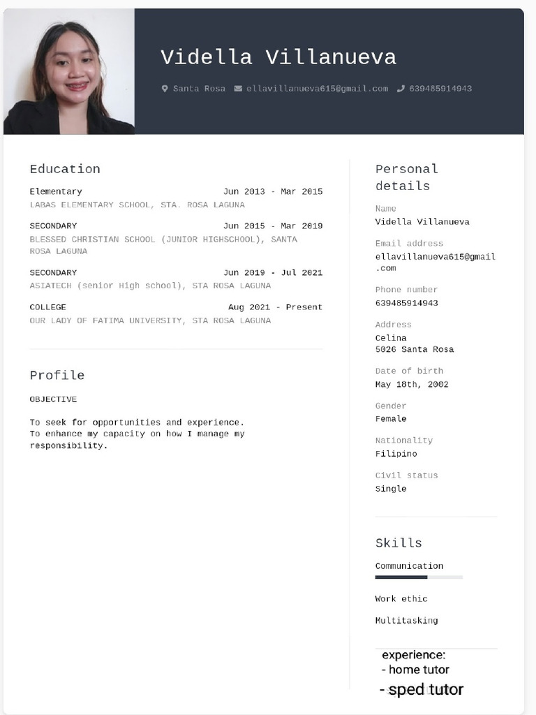 Ellaresume | PDF