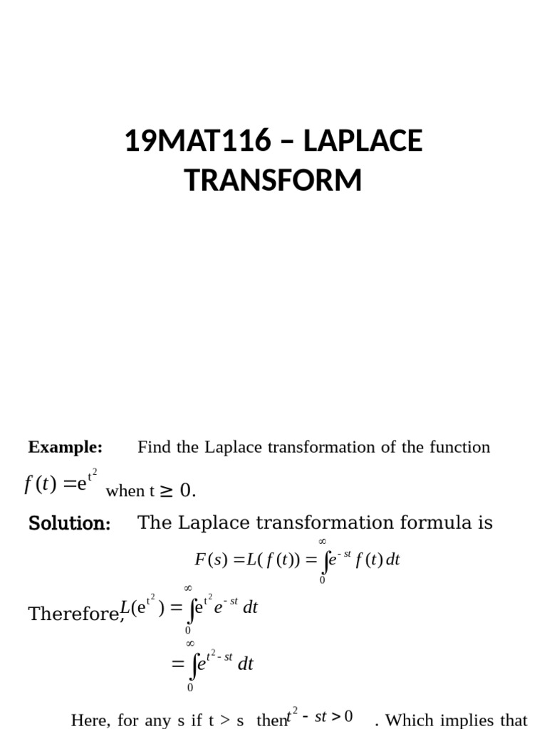 Laplace Transform Fundamentals and Examples | PDF | Laplace Transform | Function (Mathematics)