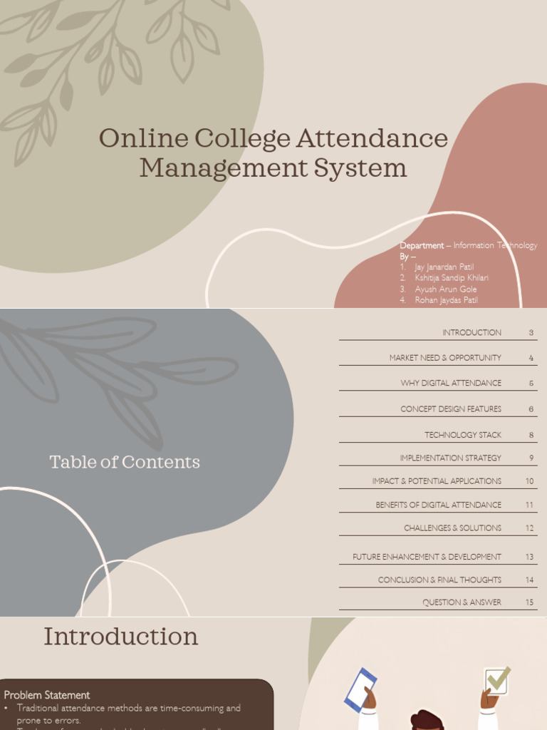 Online College Attendance System and Solutions | PDF | Cloud Computing | Computer Security