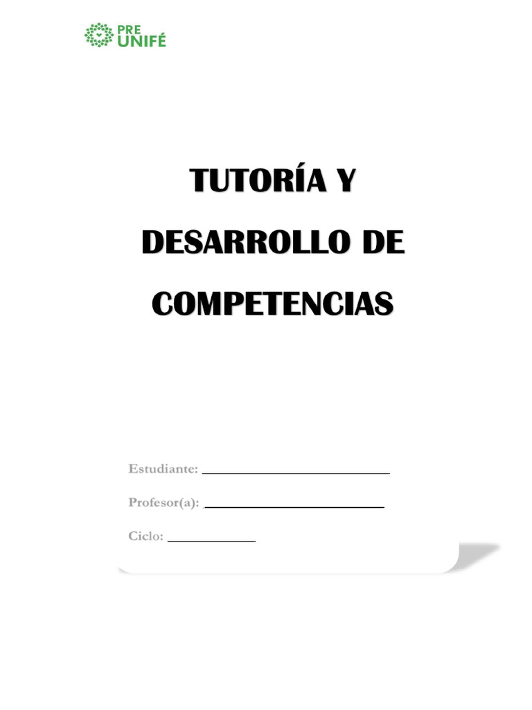 2024 MÓDULO TUTORÍA Y DESARROLLO DE COMPETENCIAS | PDF | Maestros | Autoestima