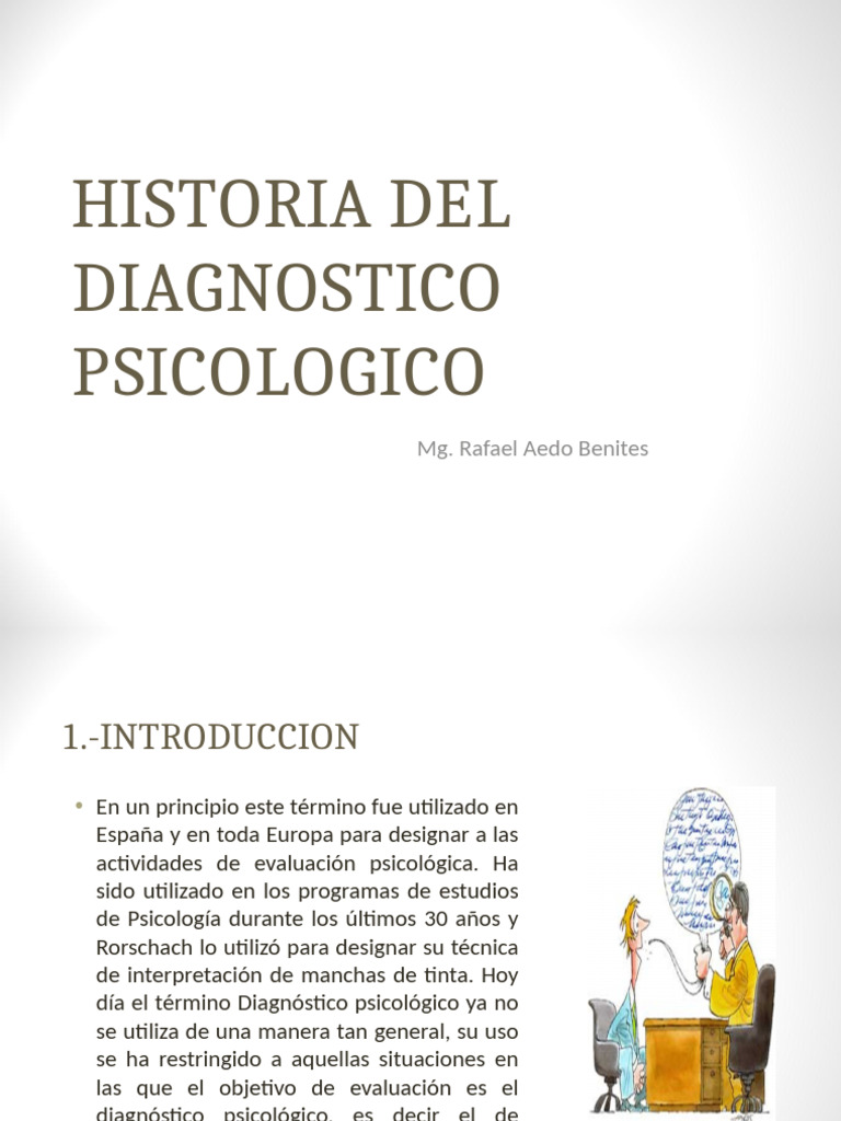 Historia Del Diagnostico Psicologico | PDF | Sicología | Evaluacion psicologica