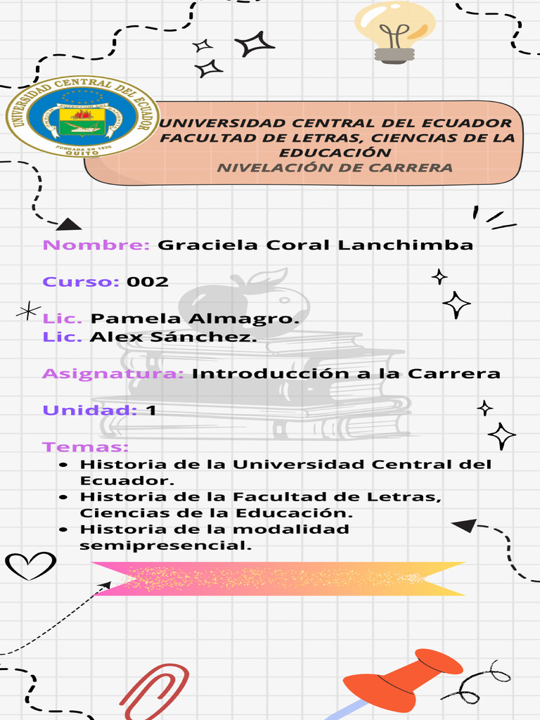 Historia de La Uce, Facultad, Modalidad | PDF