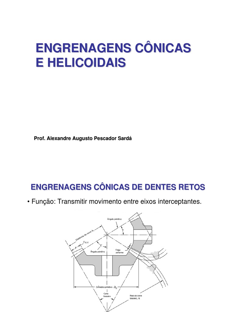 Engrenagens Cônicas e Helicoidais | PDF | Hélice | Máquinas